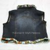Denim Vest - Refashion From An Outgrown Dress • Craft Passion