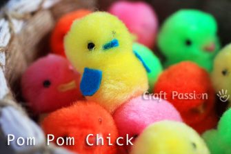 Chick Pom Pom - DIY Easter Crafts • Craft Passion