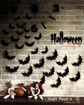 Bats Flying Wall Decor - Halloween DIY | Craft Passion
