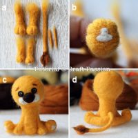 Beautiful Needle Felted Lion - How To Make needle felted animals