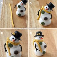 DIY Snowman With Air Dry Polymer Clay - Easy Christmas Crafts