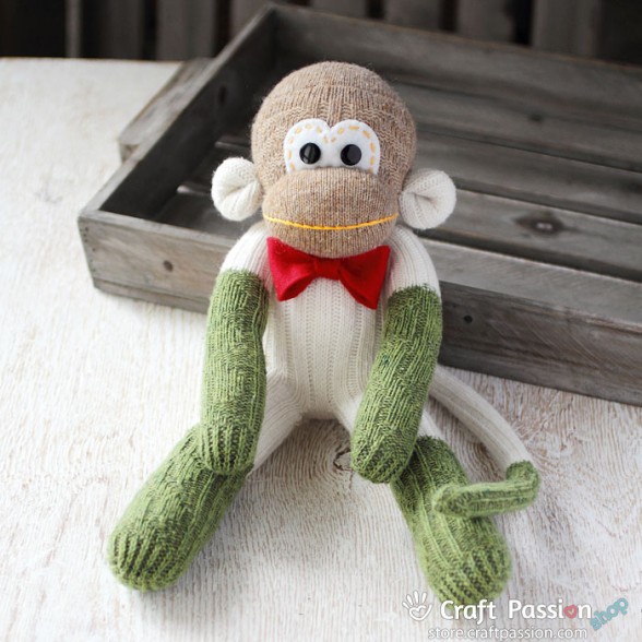 Sock Monkey Stuffed Animal • Free Sewing Pattern | Craft Passion