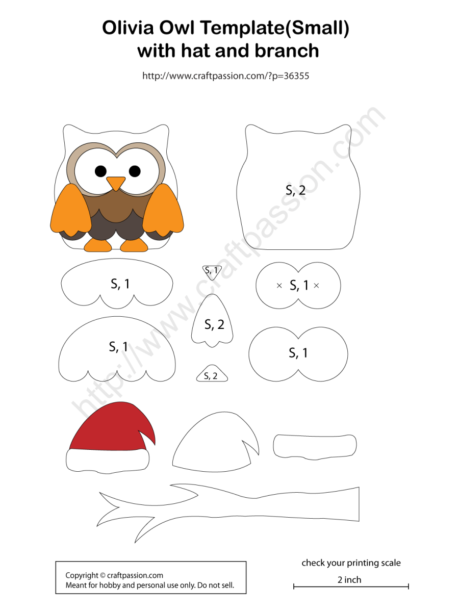 Olivia Owl Pattern - Free Downloadable Template • Craft Passion