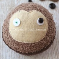 How To Sew Sock Sloth Stuffed Animal, Smie - Free Pattern