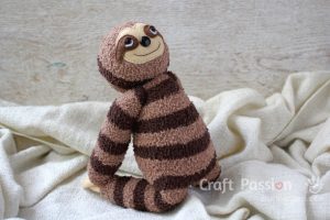How To Sew Sock Sloth Stuffed Animal, Smie - Free Pattern