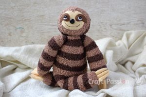 How To Sew Sock Sloth Stuffed Animal, Smie - Free Pattern