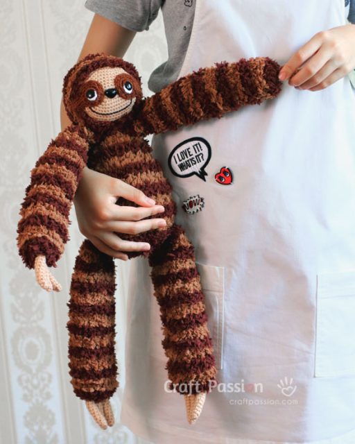 Crochet Sloth Amigurumi - Free Crochet Pattern • Craft Passion