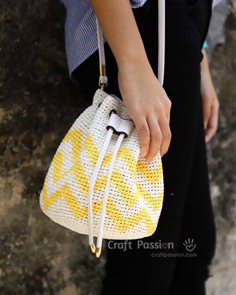 Crochet Bucket Bag (Small) - Free Crochet Patterns | Craft Passion