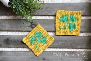 Crochet Shamrock Coaster Pattern - Free Pattern • Craft Passion