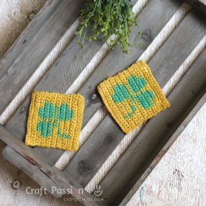 Crochet Shamrock Coaster Pattern - Free Pattern • Craft Passion