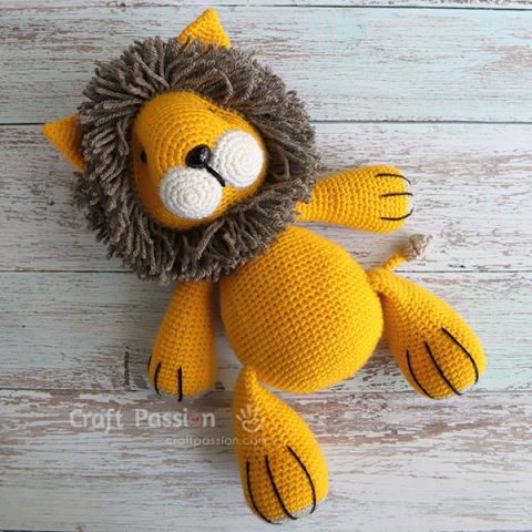 Amigurumi Lion, Leon - Free Crochet Pattern • Craft Passion