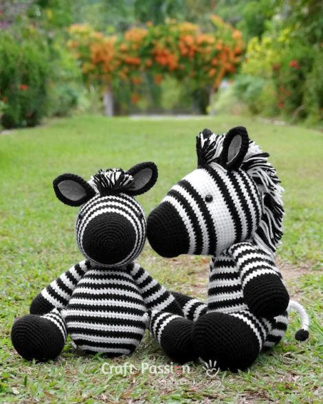 Crochet Zebra Stuffed Animal - Free Amigurumi Pattern