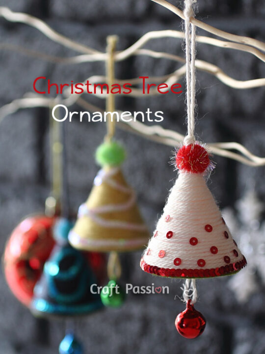 Styrofoam Tree Craft Ideas DIY Yarn Christmas Tree... 2 Bees In A