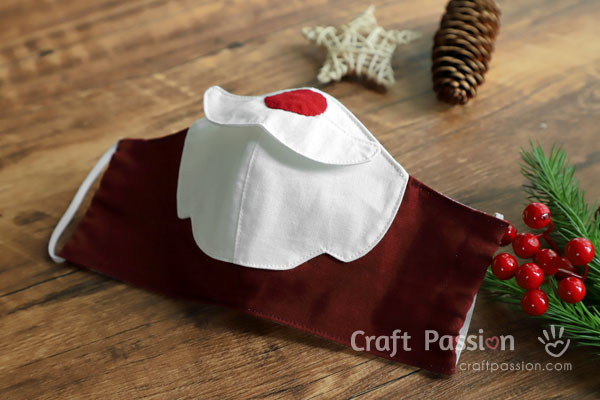 Santa Face Mask - Free Sewing Pattern • Craft Passion