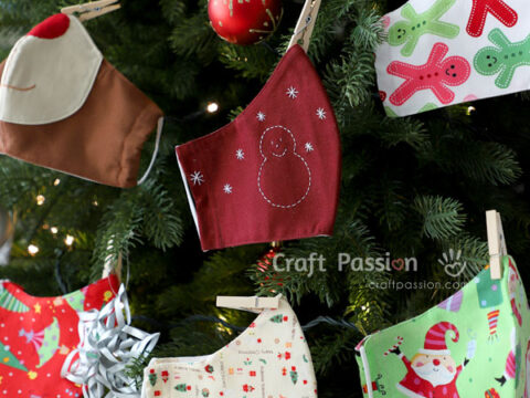 Snowman Face Mask Sewing Pattern • Craft Passion