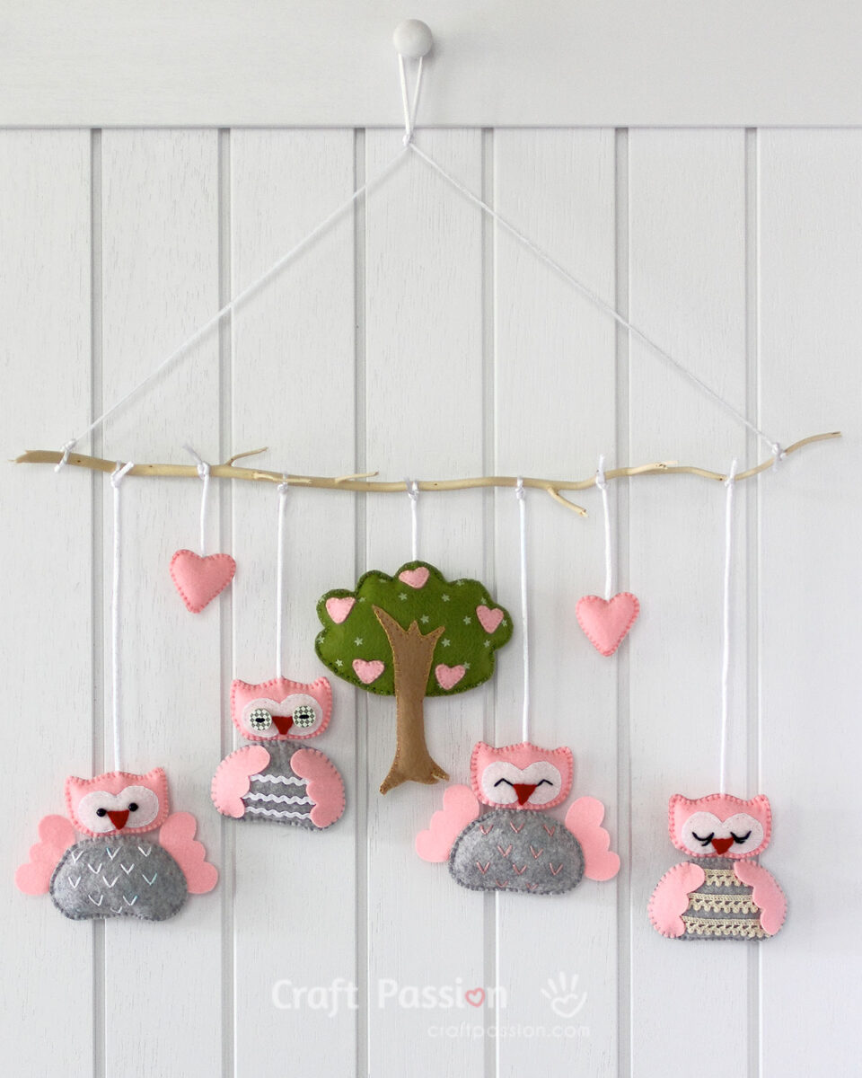 Owl Woodland Baby Mobile - Free Sewing Pattern • Craft Passion