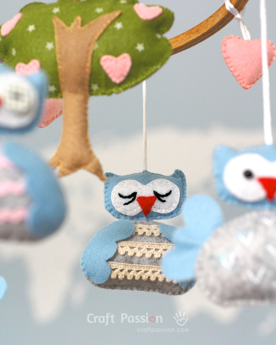 Owl Woodland Baby Mobile - Free Sewing Pattern • Craft Passion