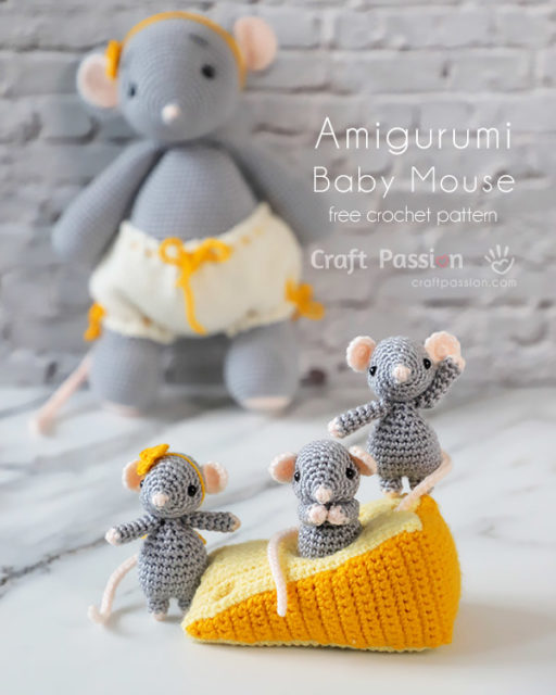 Baby Amigurumi Mice - #1 Free Crochet Pattern • Craft Passion