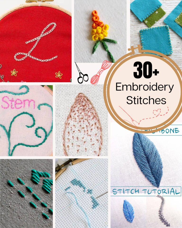 33 Beginner's Embroidery Stitches To Master • Craft Passion