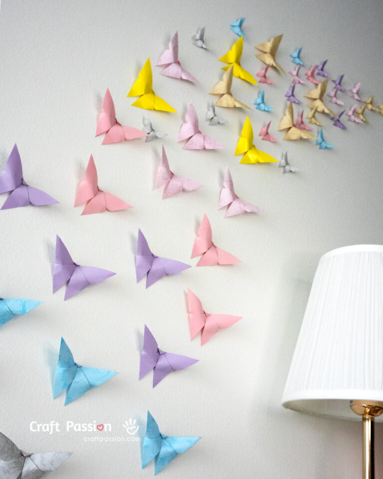 Easy Origami Butterfly Under 3 Minutes • Craft Passion
