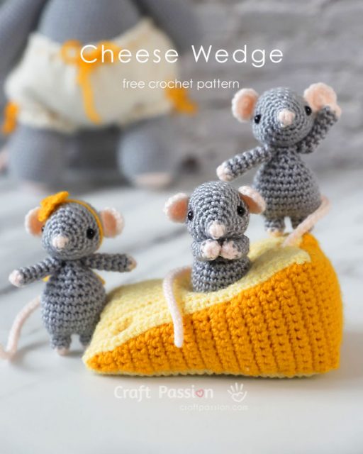 Crochet Cheese Wedge Pattern - #1 Free Crochet Pattern • Craft Passion