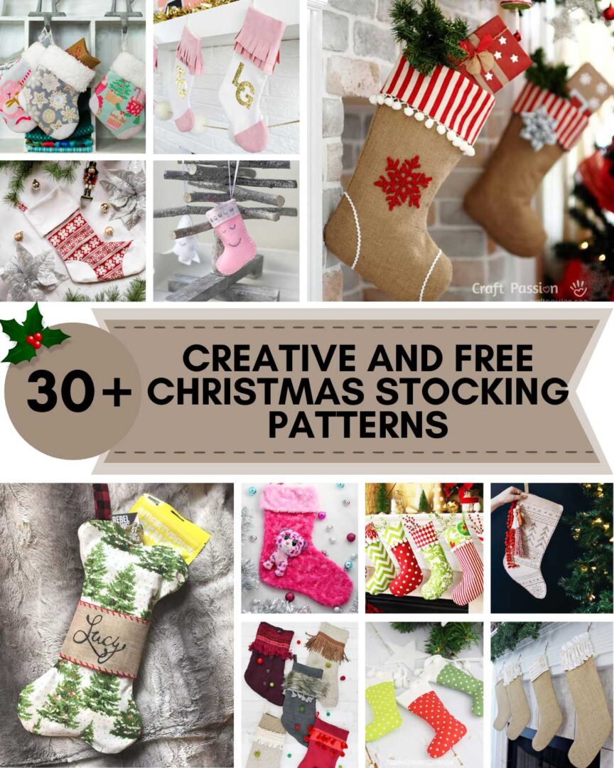 34 Creative and Free Christmas Stocking Patterns • Craft Passion