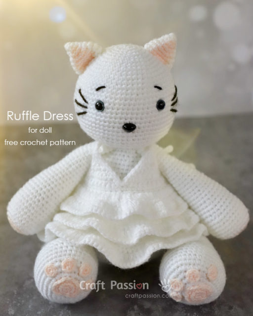 Free Crochet Ruffle Dress Pattern For Doll • Craft Passion