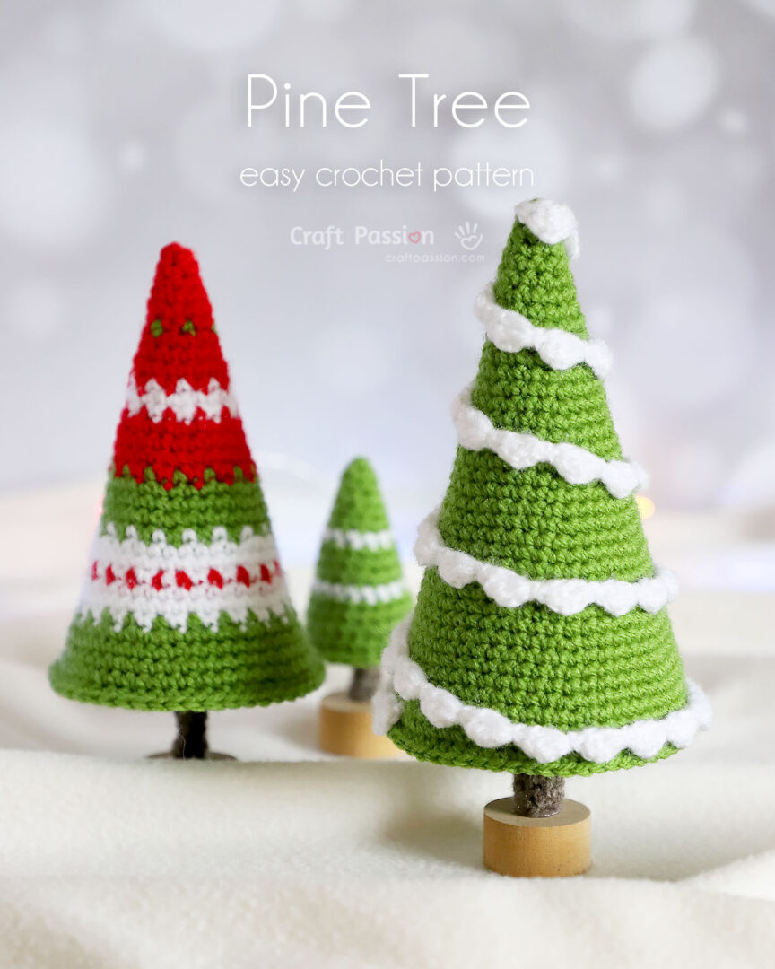 Pine Tree Crochet Pattern, Free Pattern • Craft Passion
