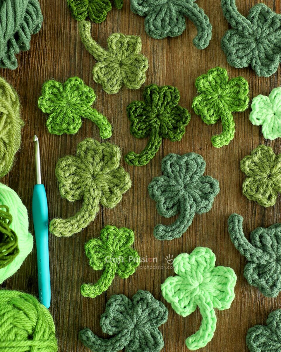 Easy Crochet Shamrock Appliqué - Free Pattern • Craft Passion