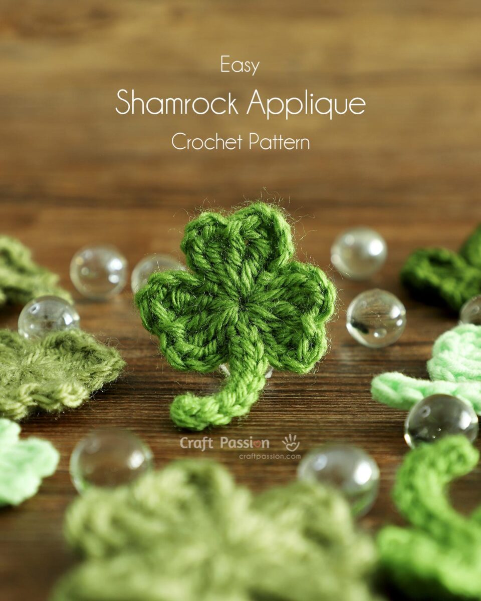 Easy Crochet Shamrock Appliqué - Free Pattern • Craft Passion