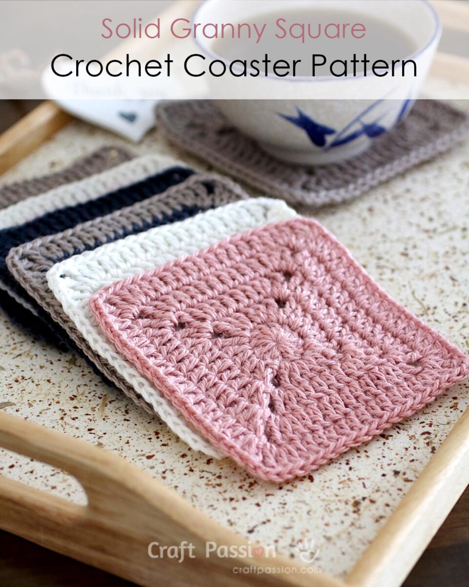 Square Crochet Coaster Pattern - Free • Craft Passion