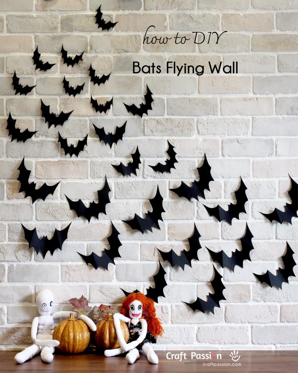 Bats Flying Wall Decor - Halloween DIY | Craft Passion