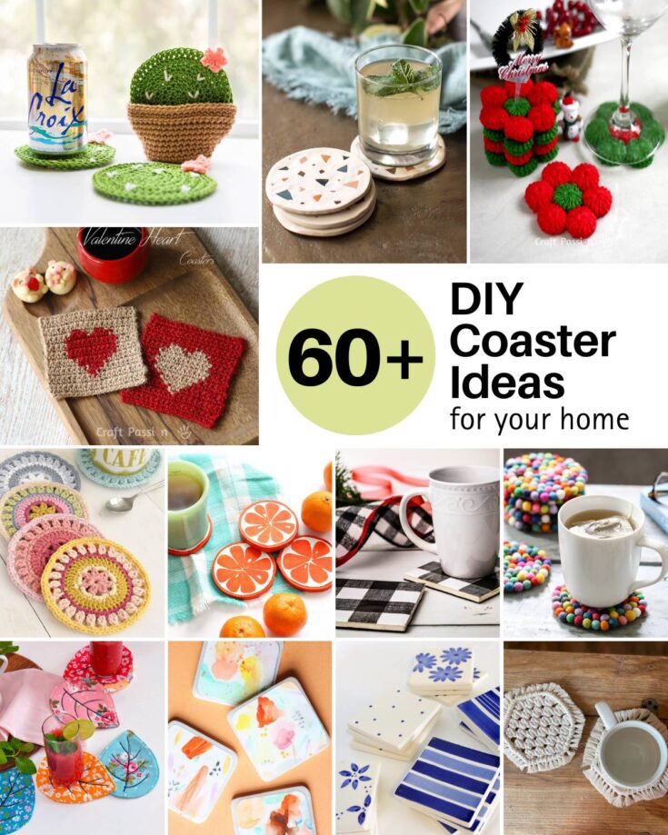 62 Creative DIY Coasters Ideas For Your Home • Craft Passion