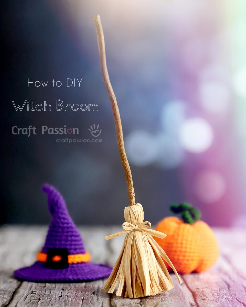 DIY Witch Broom - Easy Halloween Decor • Craft Passion