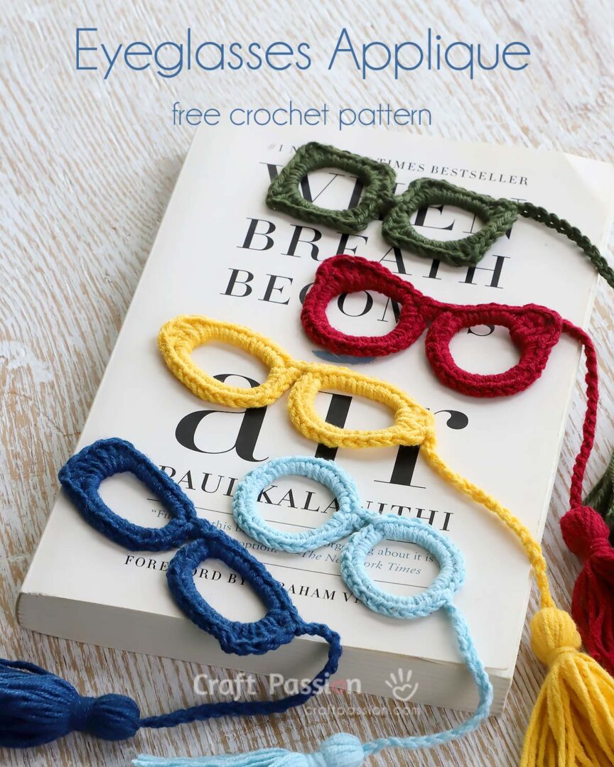 5 Free Eyeglasses Applique Crochet Patterns • Craft Passion