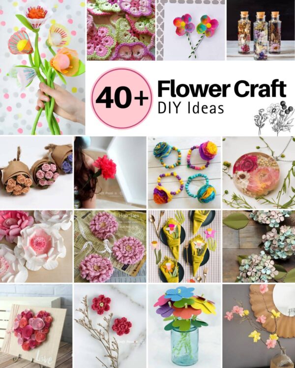 41 Free and Beautiful Flower Crafts • Craft Passion