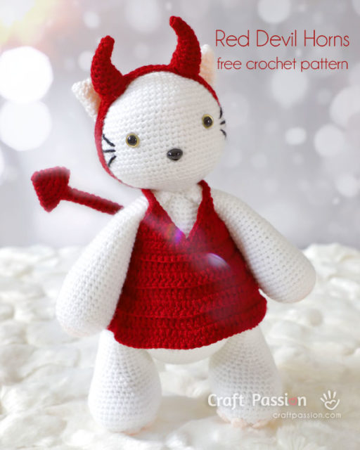 Devil Horns & Tail Patterns • Free Halloween Crochet Pattern