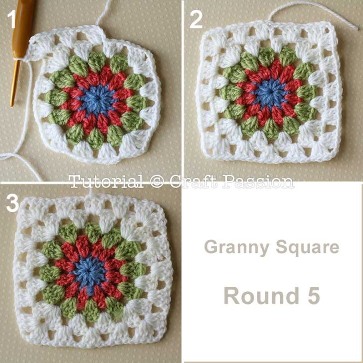 Sunburst Granny Square Blanket Crochet Pattern • Craft Passion
