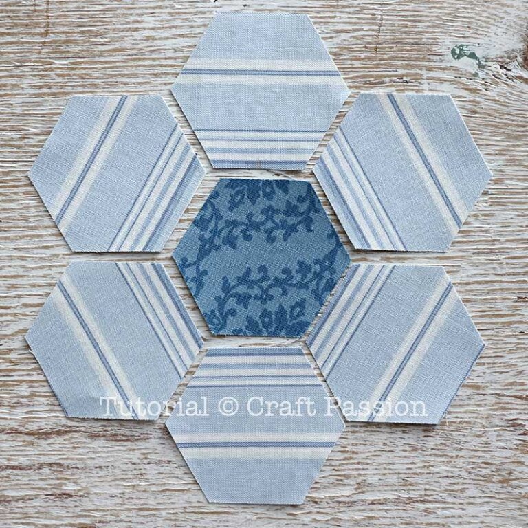 Quick Machine Sew Hexagon Flower Quilt Block • Craft Passion