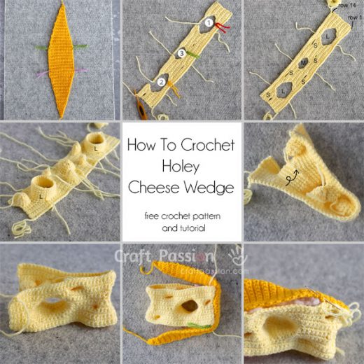 Crochet Cheese Wedge Pattern - #1 Free Crochet Pattern • Craft Passion