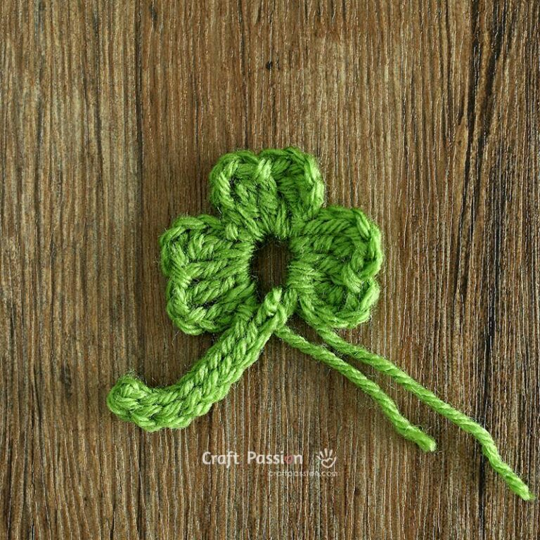 Easy Crochet Shamrock Appliqué - Free Pattern • Craft Passion