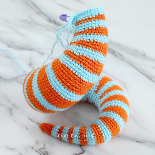 Free Crochet Snake Pattern – Curvy Striped Amigurumi Snake