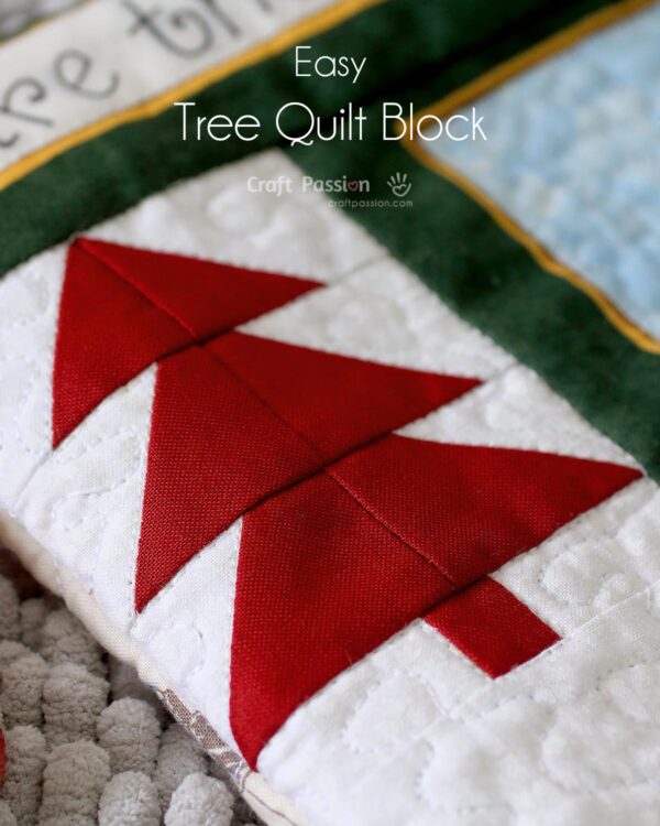 How To Sew Tree Quilt Block With HST • Craft Passion