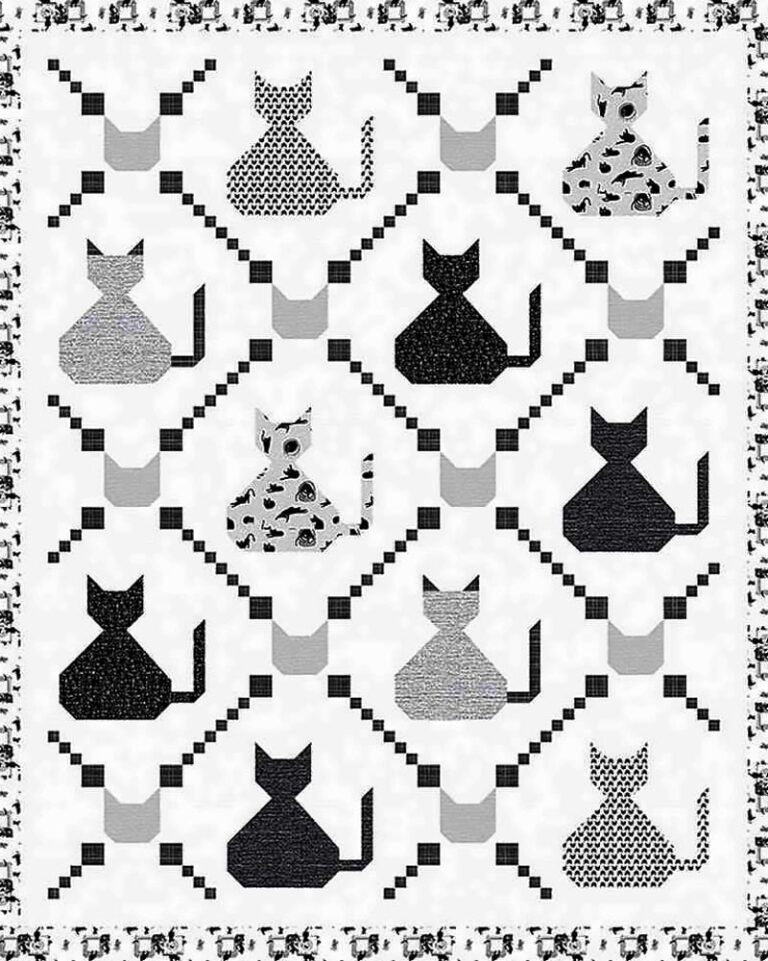 25 Purrfect and Adorable Cat Quilt Patterns • Craft Passion