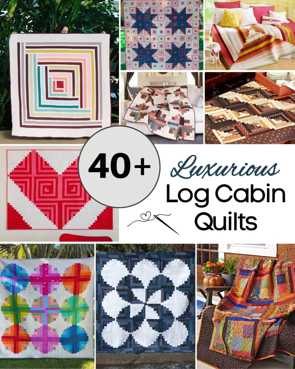 42 Luxurious Log Cabin Quilt Patterns • Craft Passion