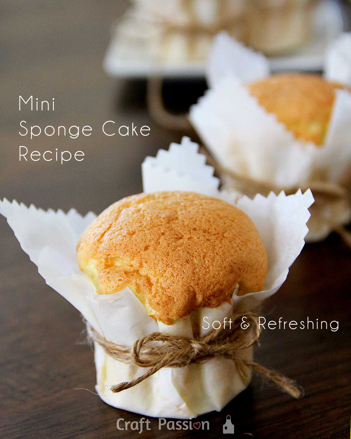 Sponge Cake Recipe (Cupcake Size) - Easy Recipe • Craft Passion