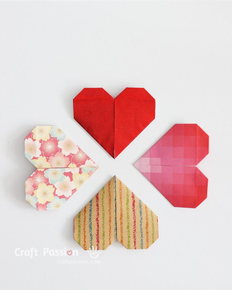 Simple Origami Heart Tutorial and Free Patterns • Craft Passion