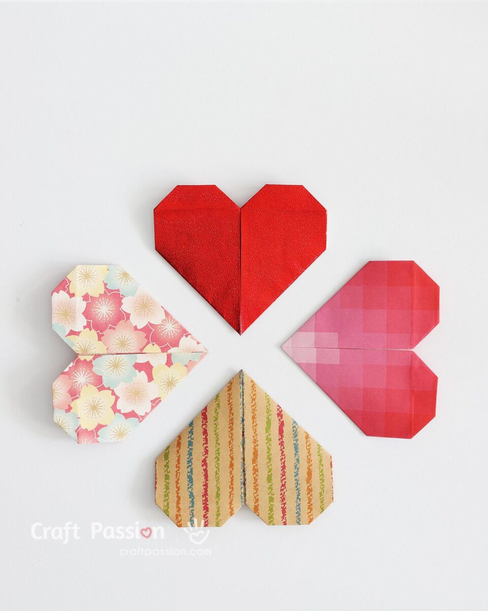 Simple Origami Heart Tutorial and Free Patterns • Craft Passion