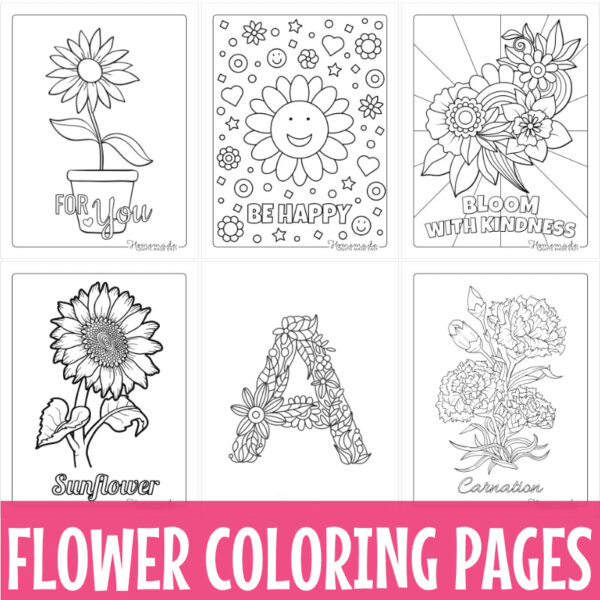 450+ Fun and Free Flower Coloring Pages • Craft Passion