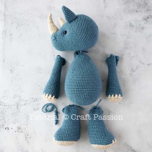 Crochet Rhino - Free Amigurumi Pattern • Craft Passion